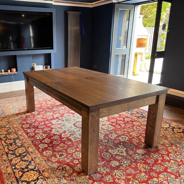 rustic dark oak dining table