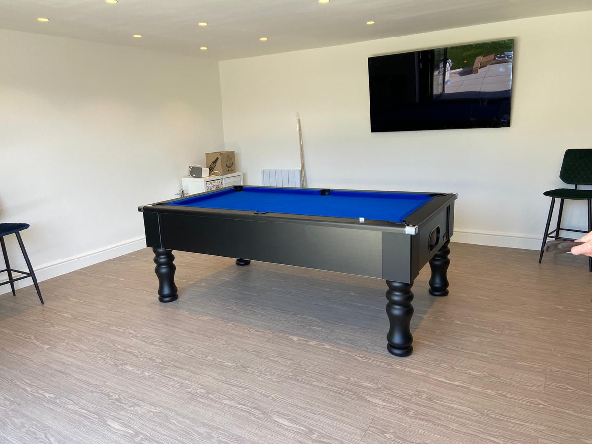 Geordie Pool Black Home Pool Table Turned Legs – Man Cave Essentials