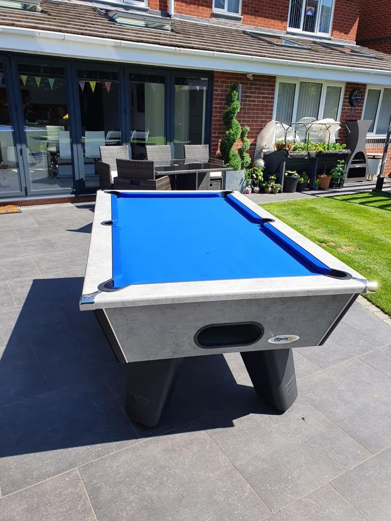 Outdoor CryWolf Urban Grey Pool Table Black Trim – Man Cave Essentials